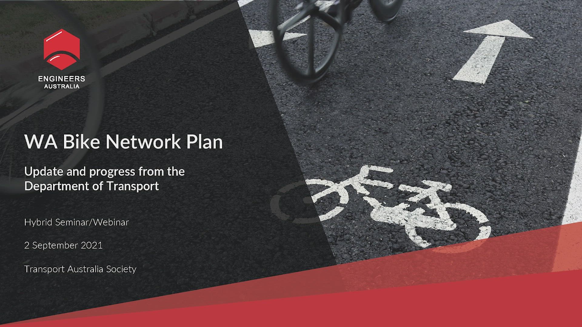 WA Bike Network Plan | EA OnDemand | Engineers Australia Videos