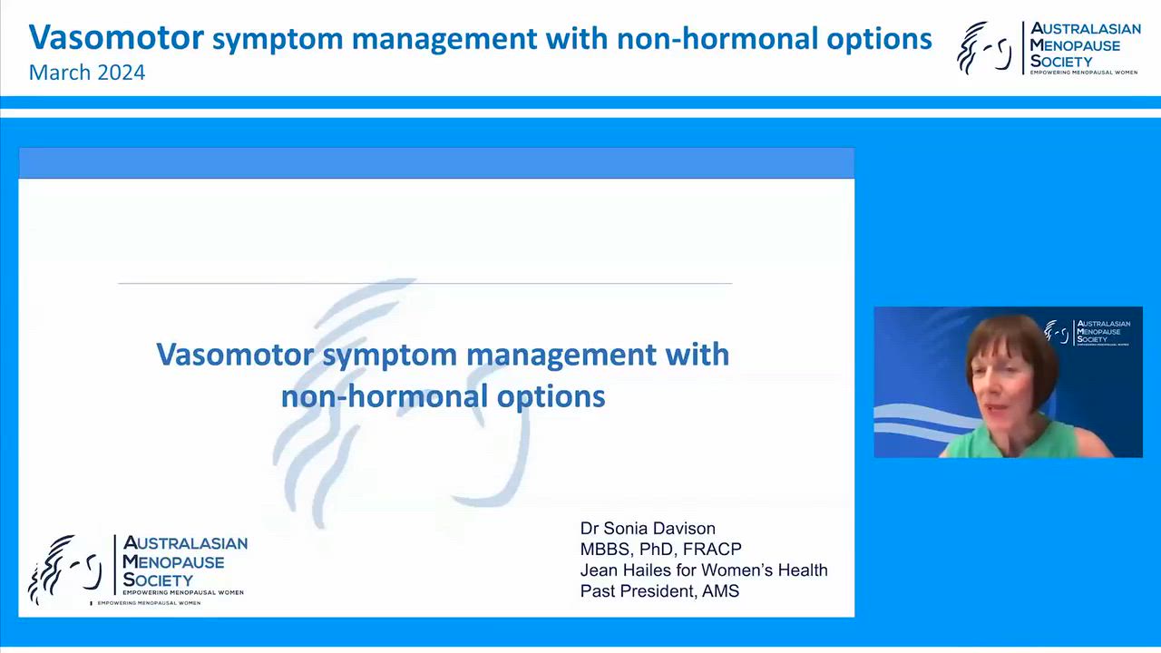 Vasomotor Symptom Management with Non-Hormonal Options | Webinar ...