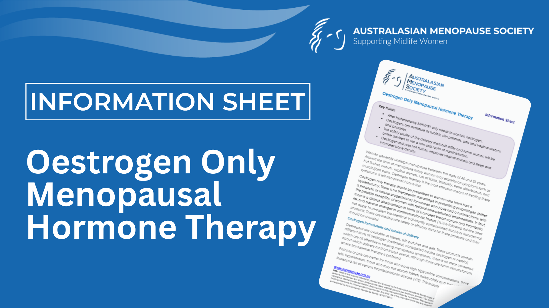 Information Sheets | Australasian Menopause Society Hub